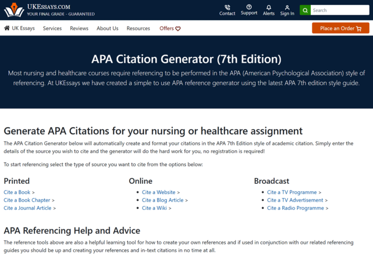 Best Referencing Generator Tools to Cite Sources | UKessays.com
